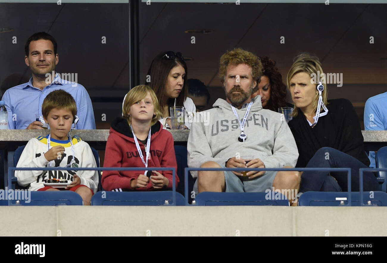 FLUSHING NY- AUGUST 29: Magnus Ferrell, Will Ferrell, Viveca Paulin ...