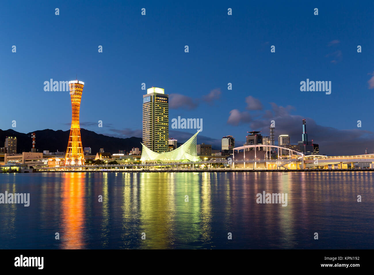 Kobe city at night Stock Photo - Alamy