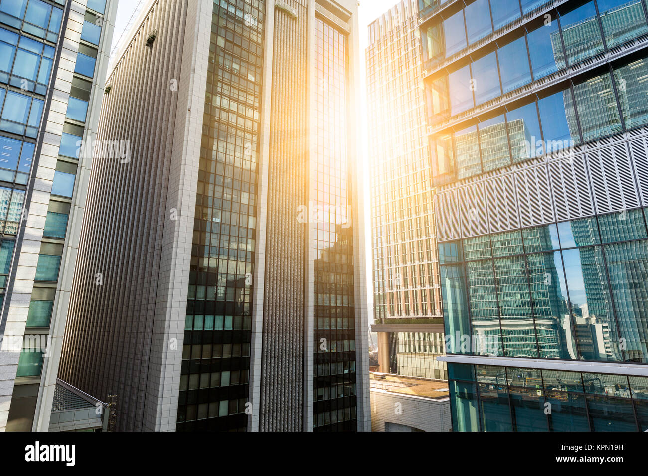 Modern building with sunset Stock Photo - Alamy