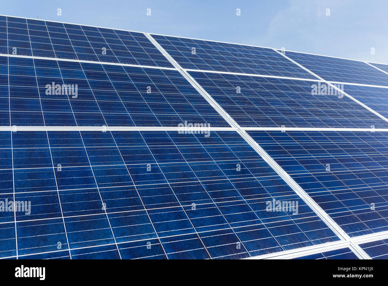 Solar panel with blue sky Stock Photo - Alamy