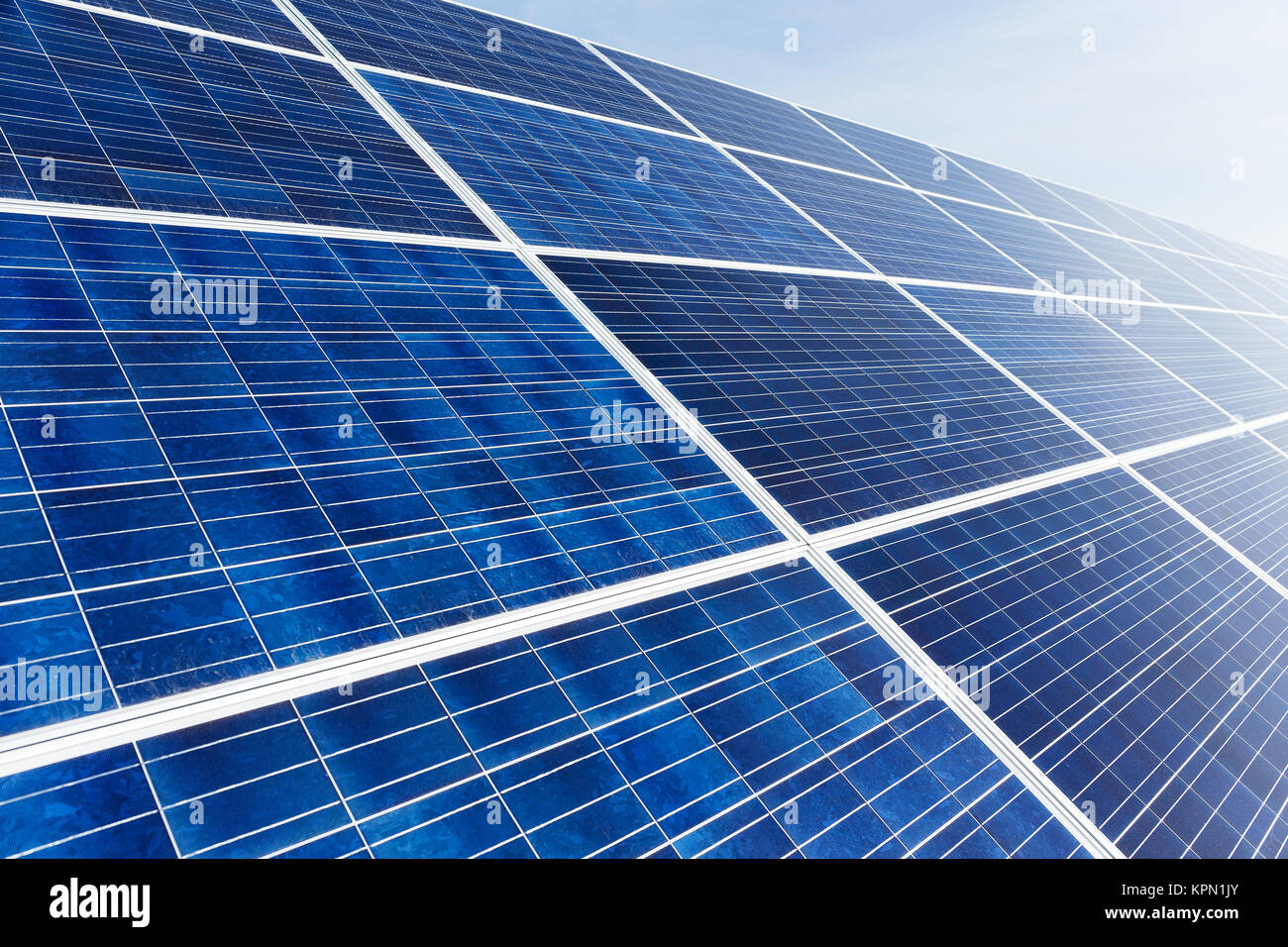 Solar panel with blue sky Stock Photo - Alamy