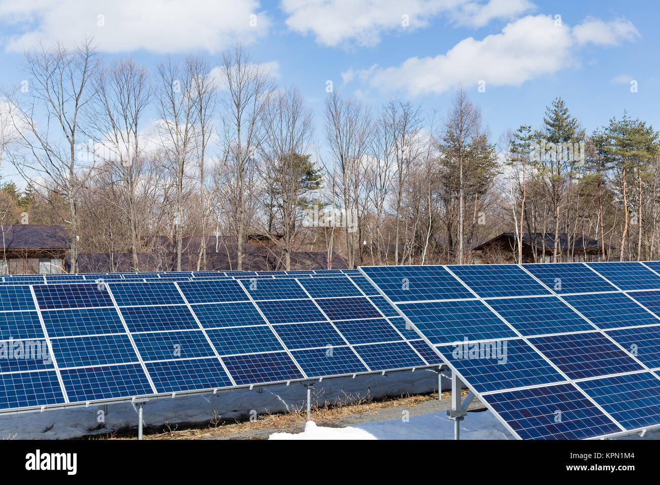 Solar panel with blue sky Stock Photo - Alamy