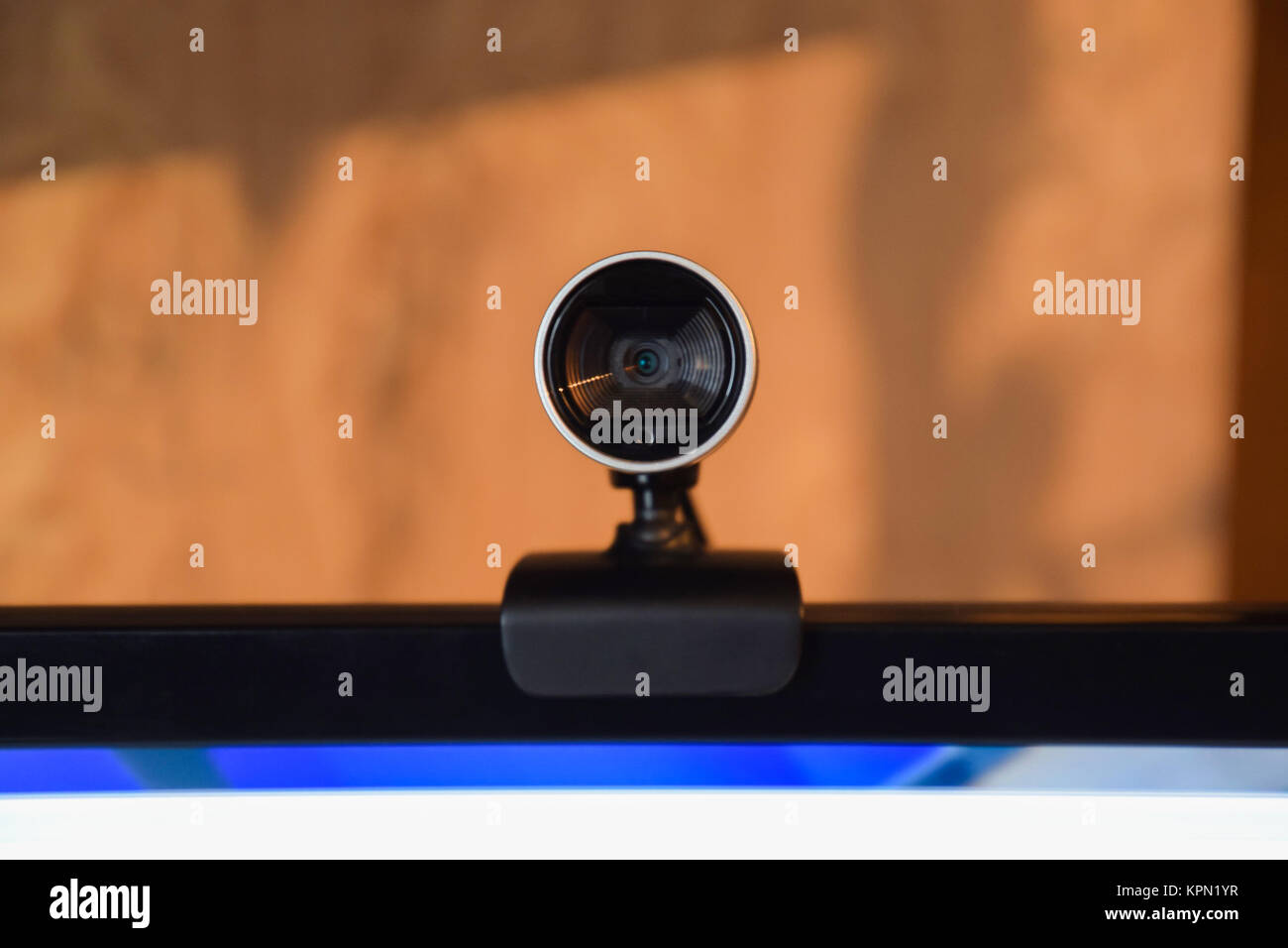 Web camera, attached to the monitor Stock Photo - Alamy