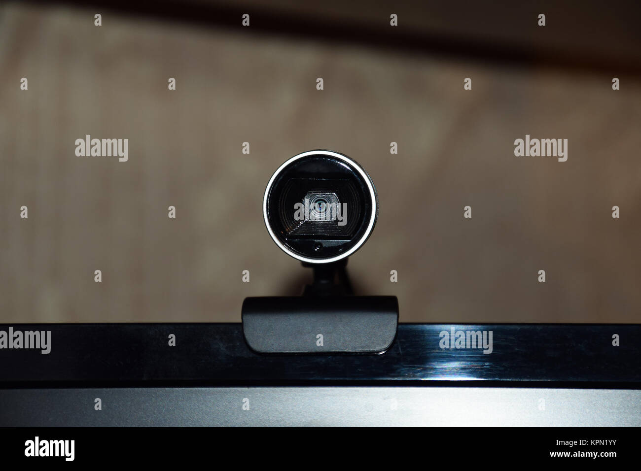 Web camera, attached to the monitor Stock Photo - Alamy