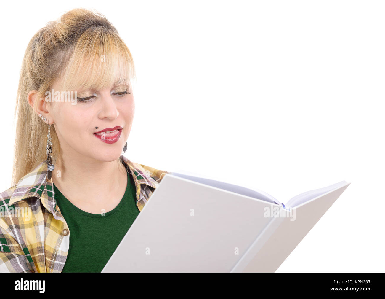 pretty woman reading a book Stock Photo - Alamy