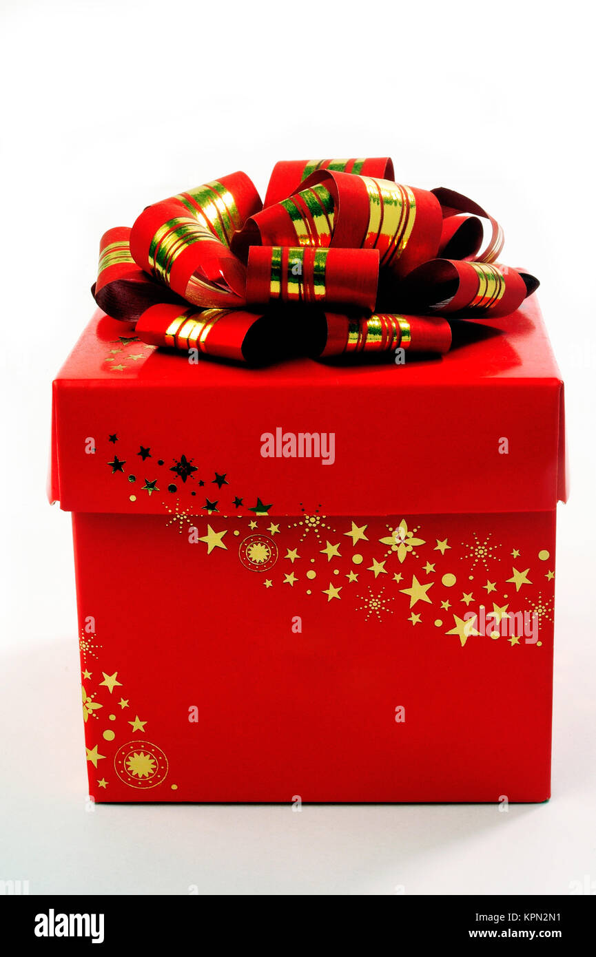 A red gift box Stock Photo - Alamy