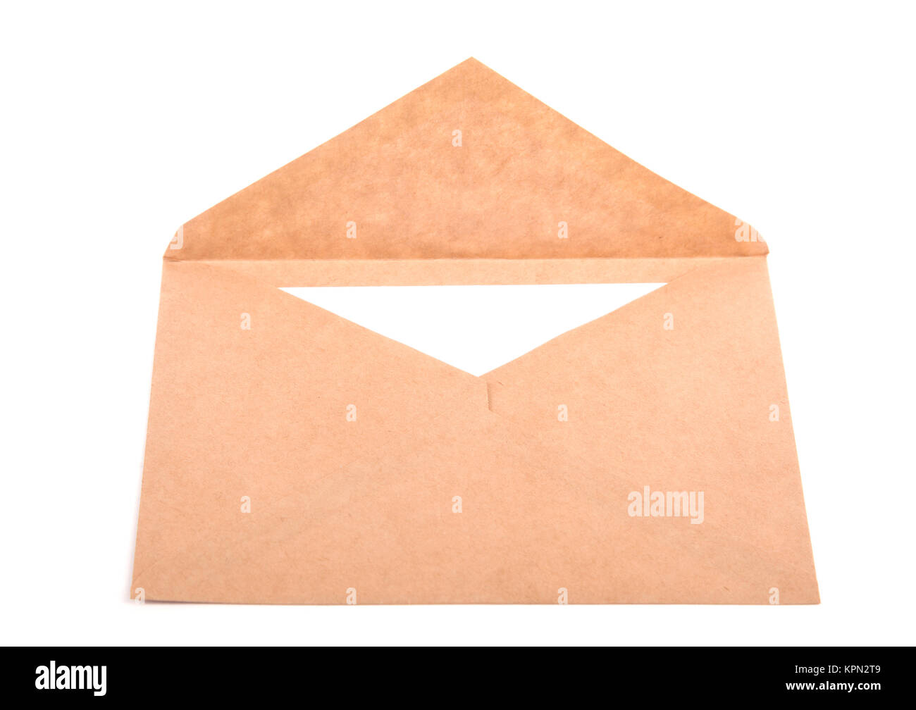 envelope with a letter isolated on white background with clipping path ...
