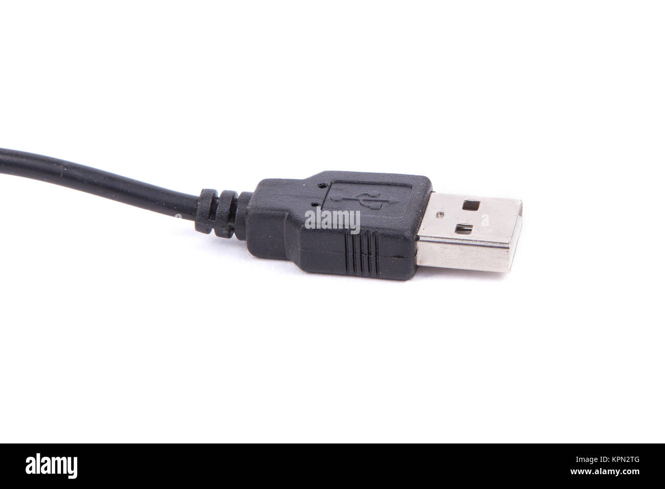 usb cable on an isolated white background Stock Photo - Alamy