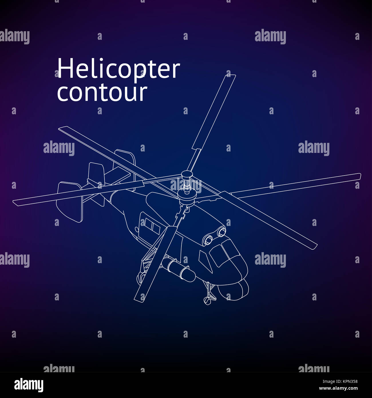 Modern helicopter icon outline hi-res stock photography and images - Alamy