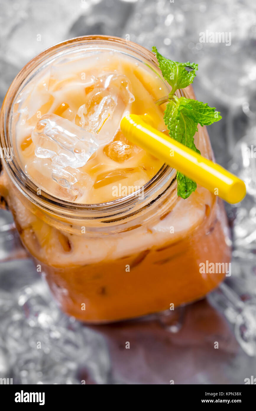 thai ice tea Stock Photo - Alamy