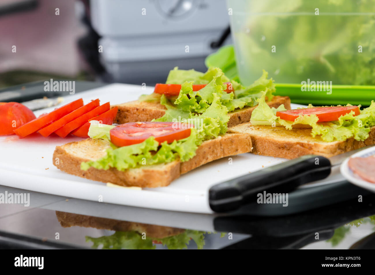 Making a sandwich Stock Photo - Alamy