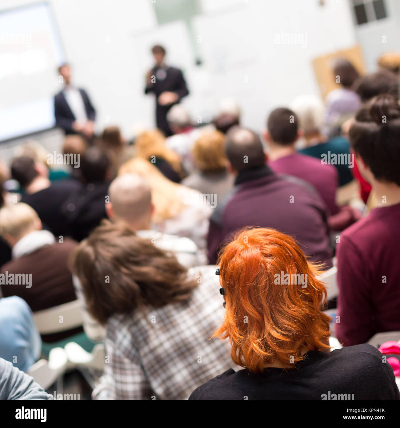 Audience in the lecture hall Stock Photo - Alamy