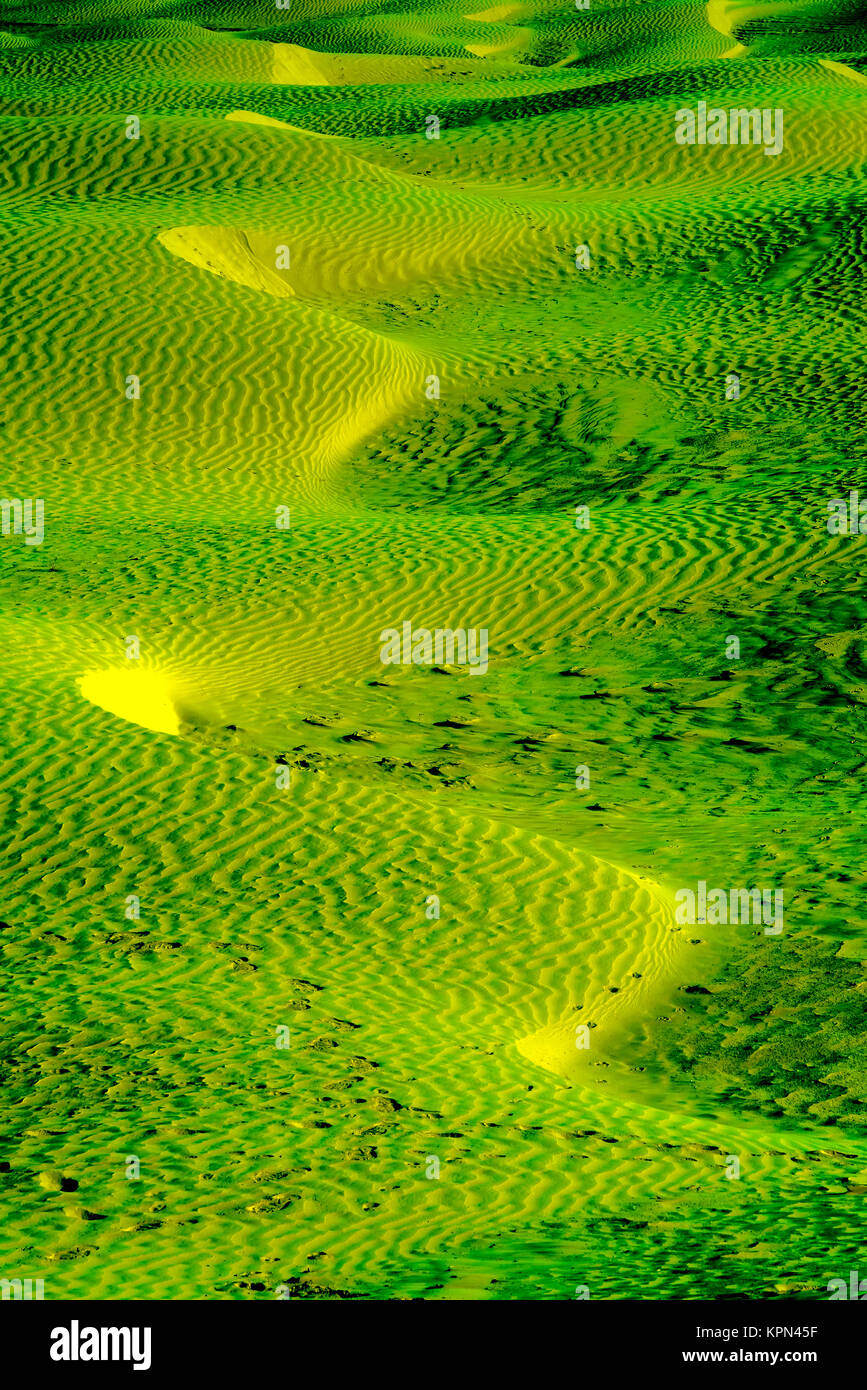 Details of wind drift patterns on large sand dune at Great Sand Hills ...