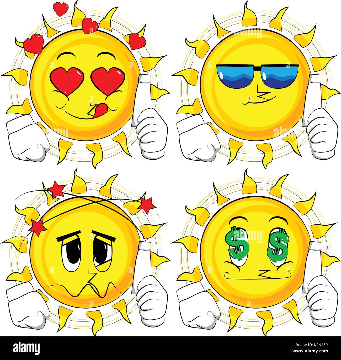 Cartoon sun holding blank tube of paste. Collection with various facial ...