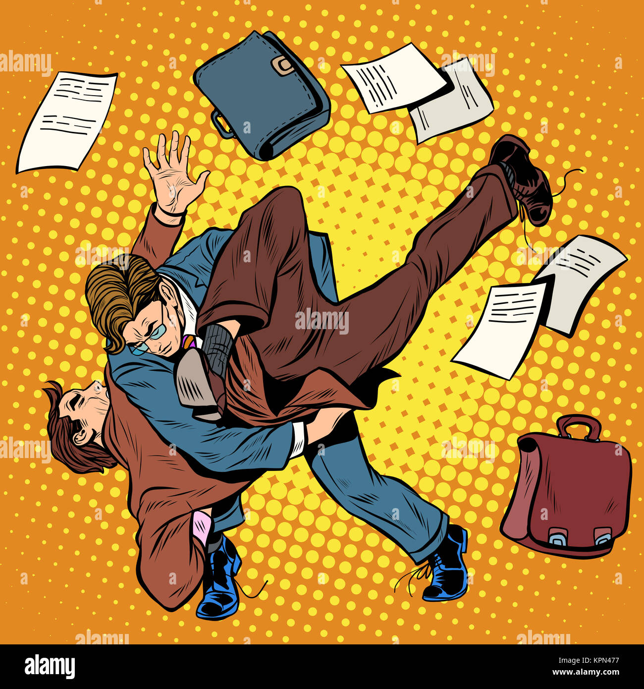 Fight men businessmen Stock Photo - Alamy