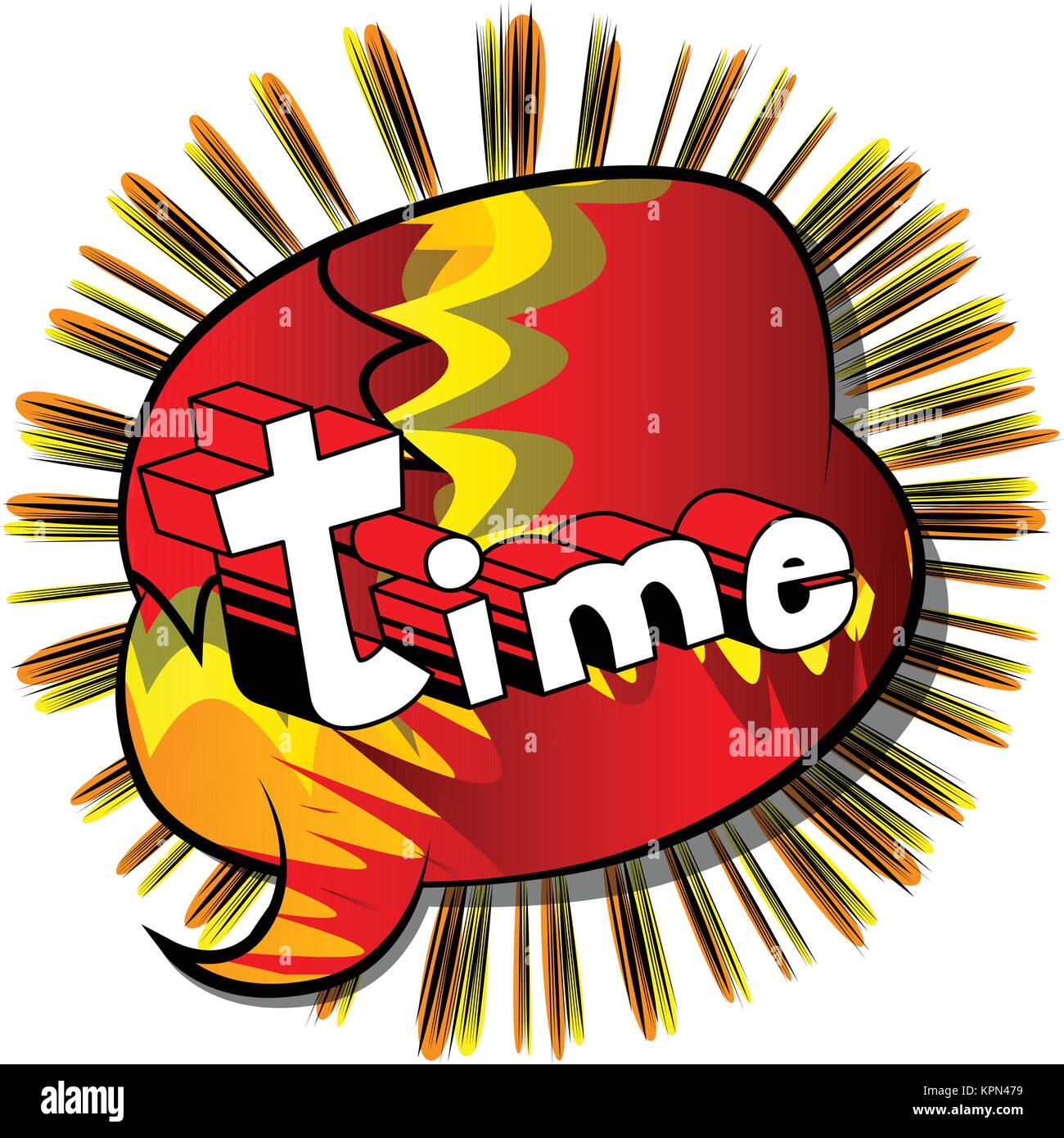 Time - Comic book style word on abstract background Stock Vector Image ...
