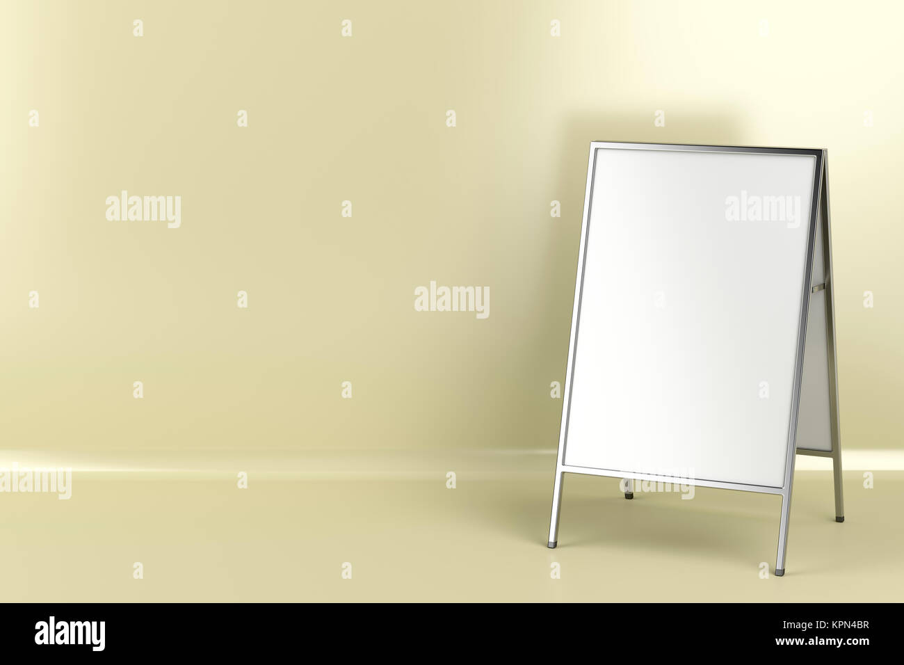Blank advertising stand Stock Photo - Alamy