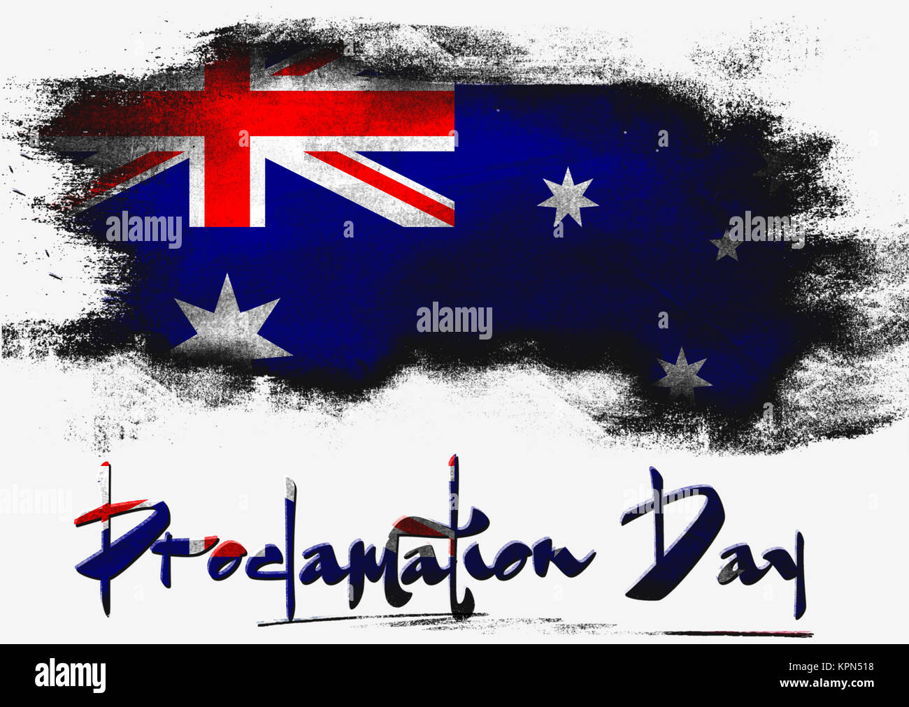 Proclamation Day with Australia flag Stock Photo - Alamy