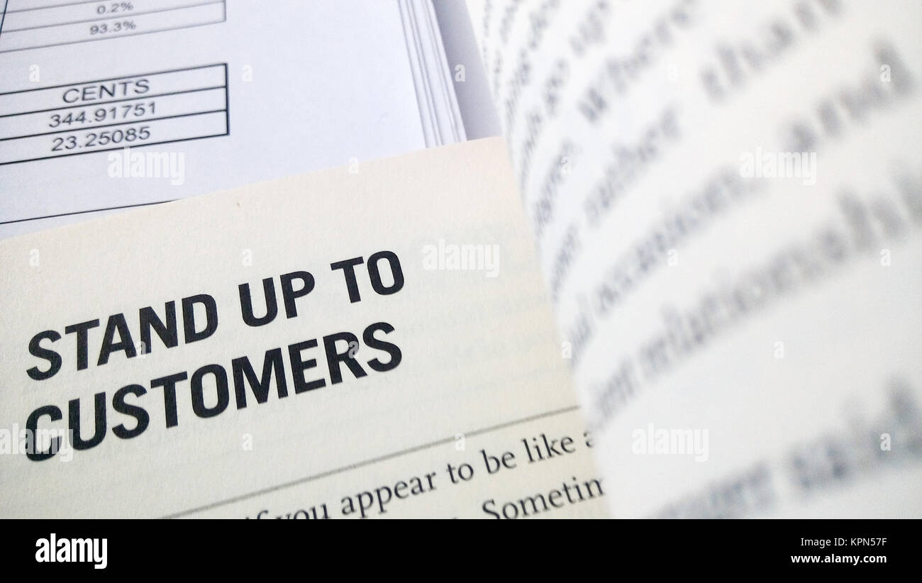 Stand up to customers Stock Photo - Alamy