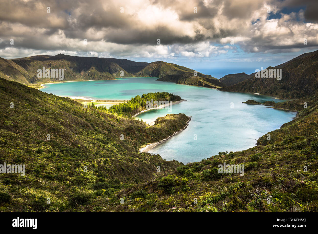 lagoa do fogo,a volcanic lake in sao miguel,azores Stock Photo - Alamy