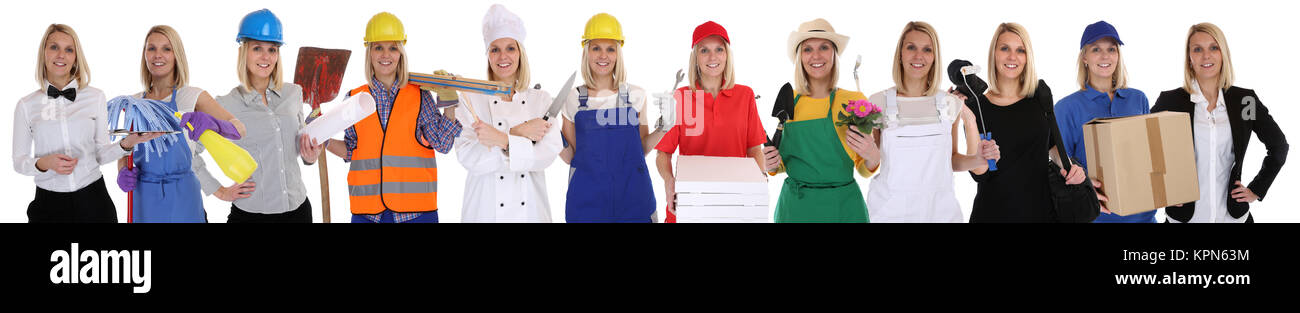 occupations vocational training business woman career choice people cut ...