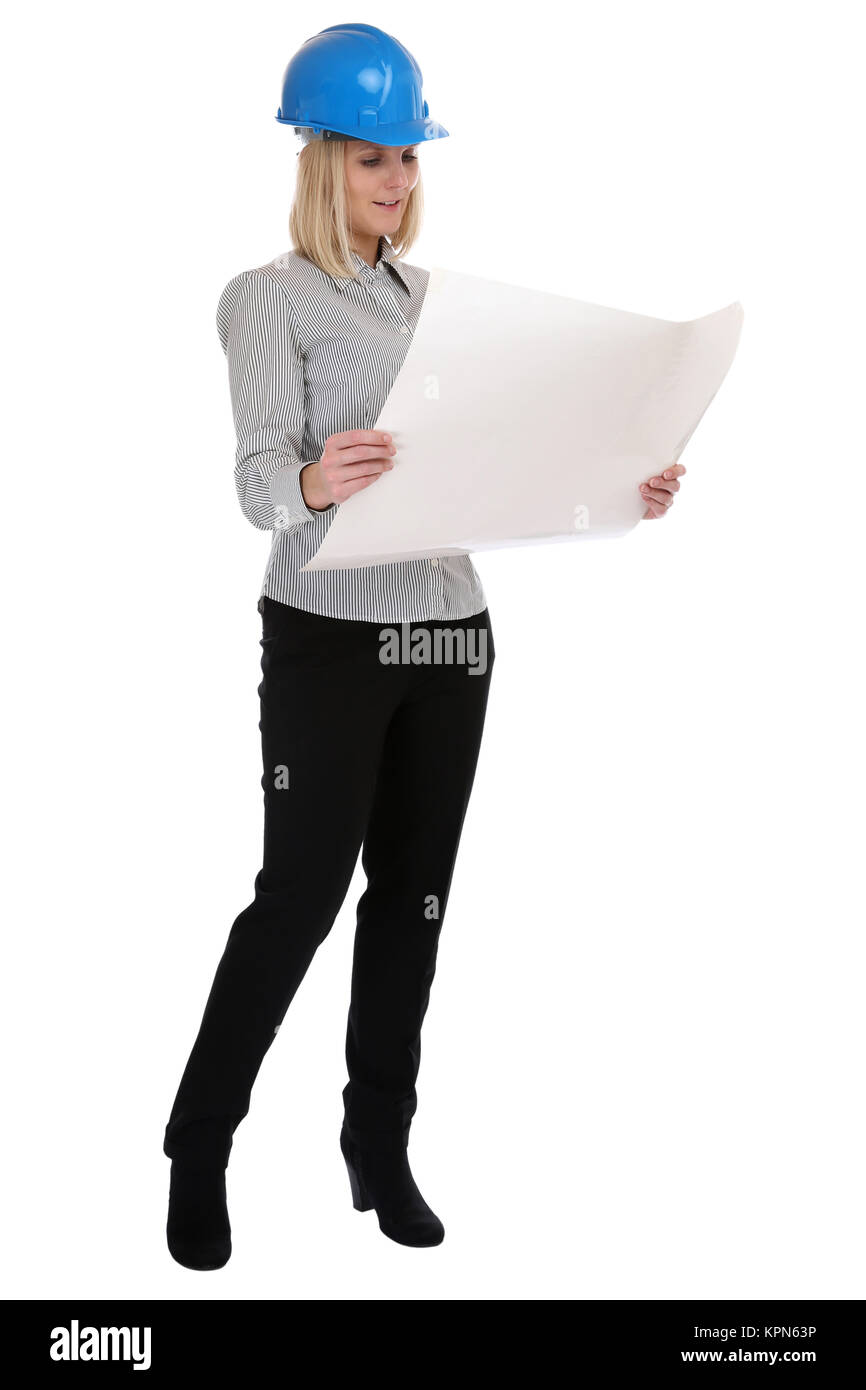 architect architect woman professional reading plan are cut Stock Photo ...