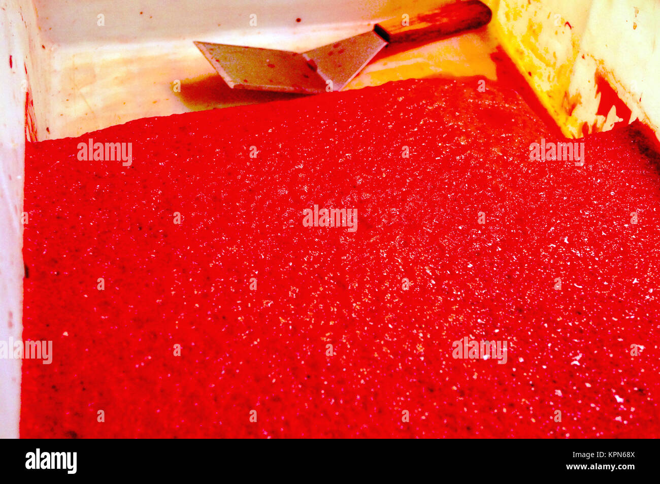 Fresh pig blood food, sold in the market Stock Photo - Alamy
