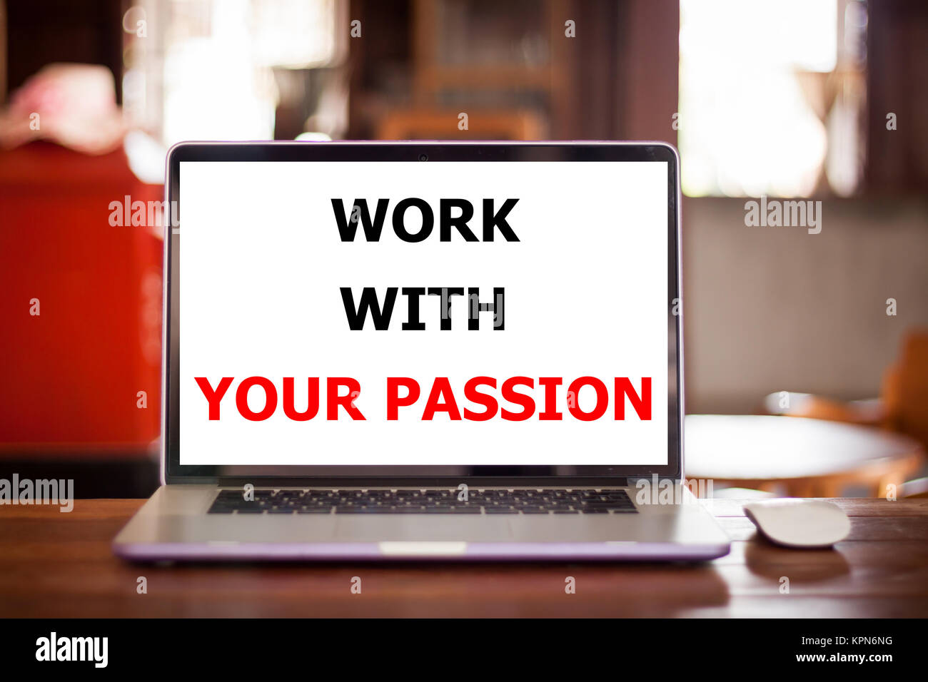 Work with your passion inspirational quote Stock Photo - Alamy