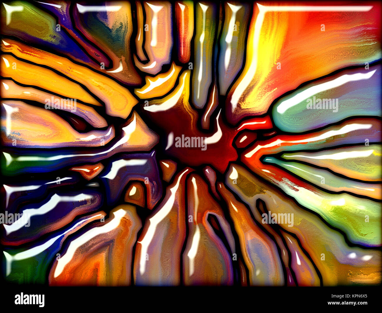 Abstract stained glass window mystical hi-res stock photography and ...