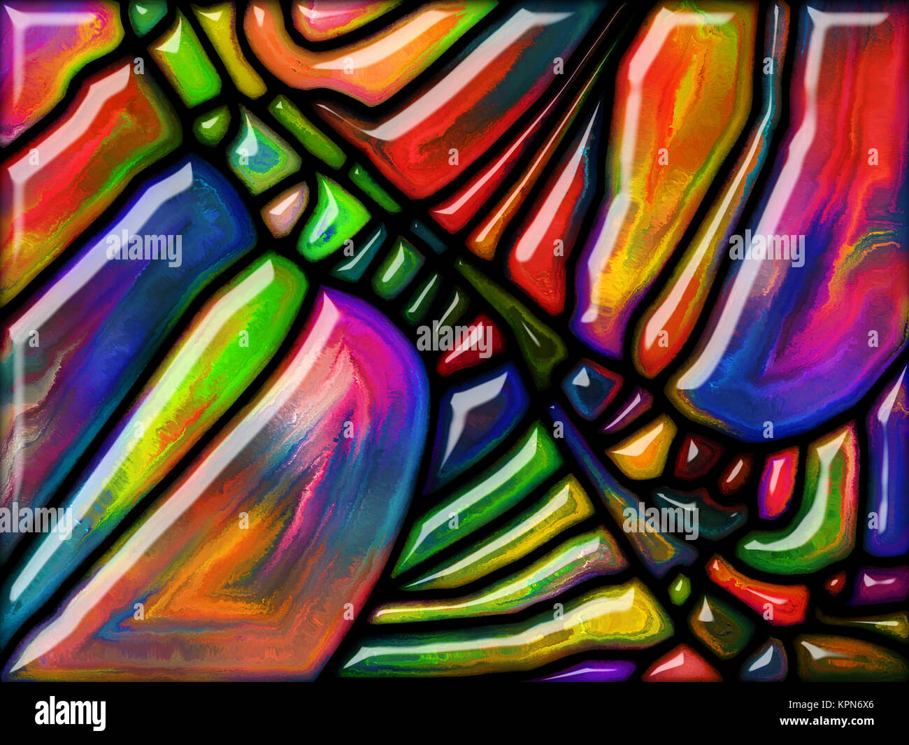 Abstract stained glass window mystical hi-res stock photography and ...
