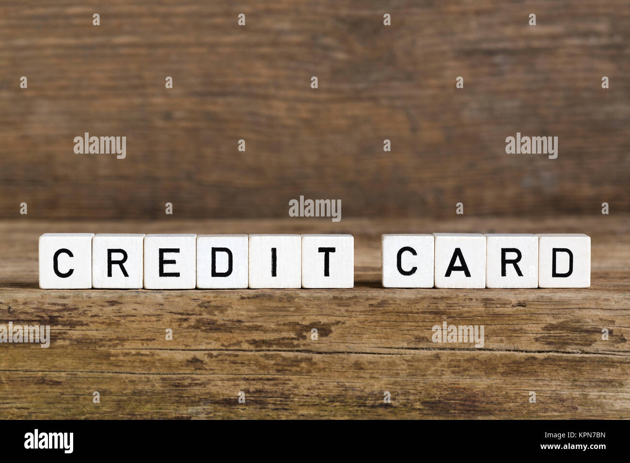 The word credit card written in cubes Stock Photo - Alamy