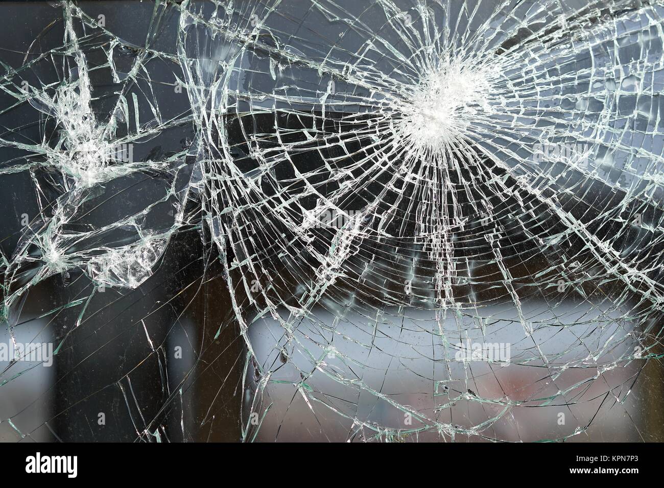 destroyed window of a railway carriage Stock Photo - Alamy