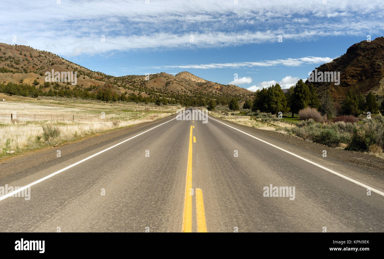 Oregon Route 26 Ochoco Highway High Desert Landscape US Travel Stock ...