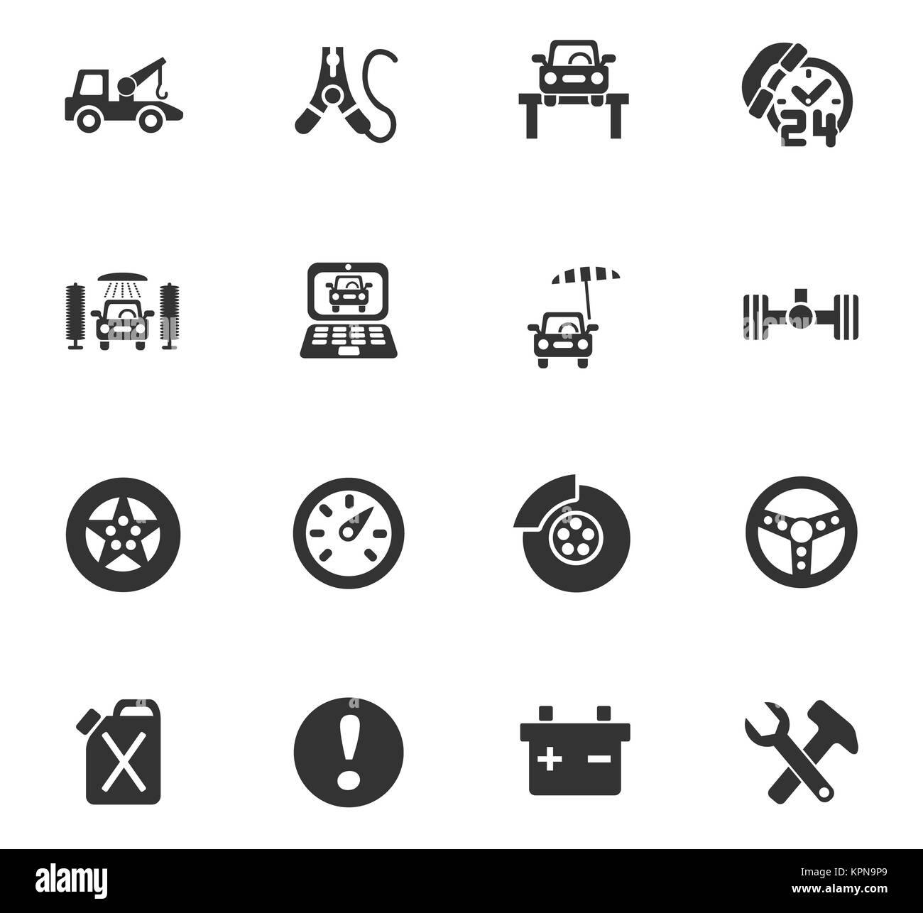car service icon set Stock Photo - Alamy