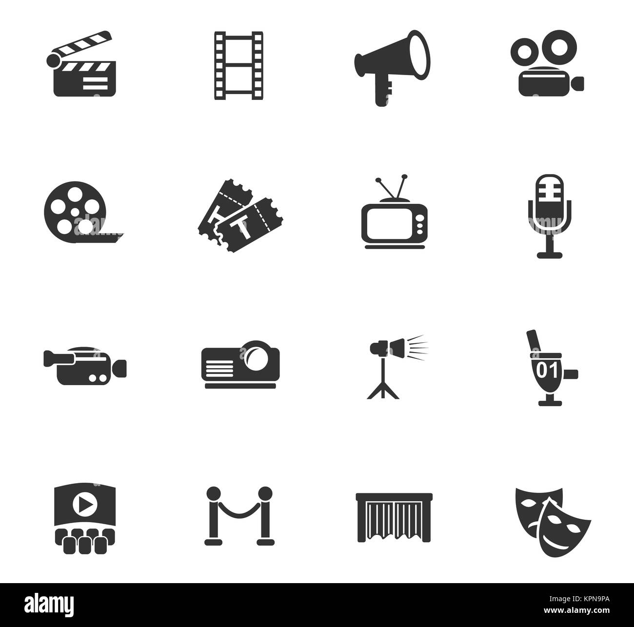 cinema icon set Stock Photo - Alamy