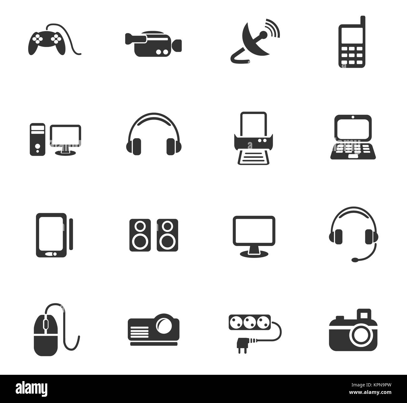 devices icon set Stock Photo - Alamy