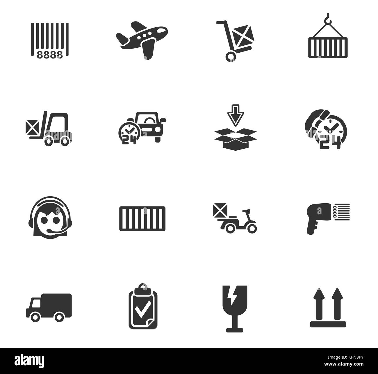 delivery service icon set Stock Photo - Alamy