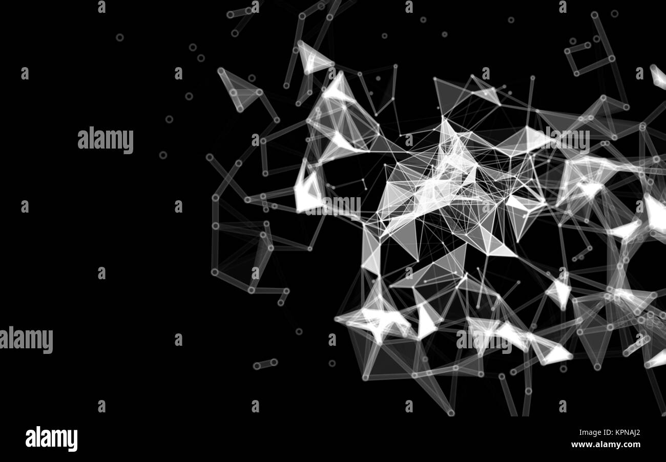 Abstract polygonal space low poly dark background Stock Photo - Alamy