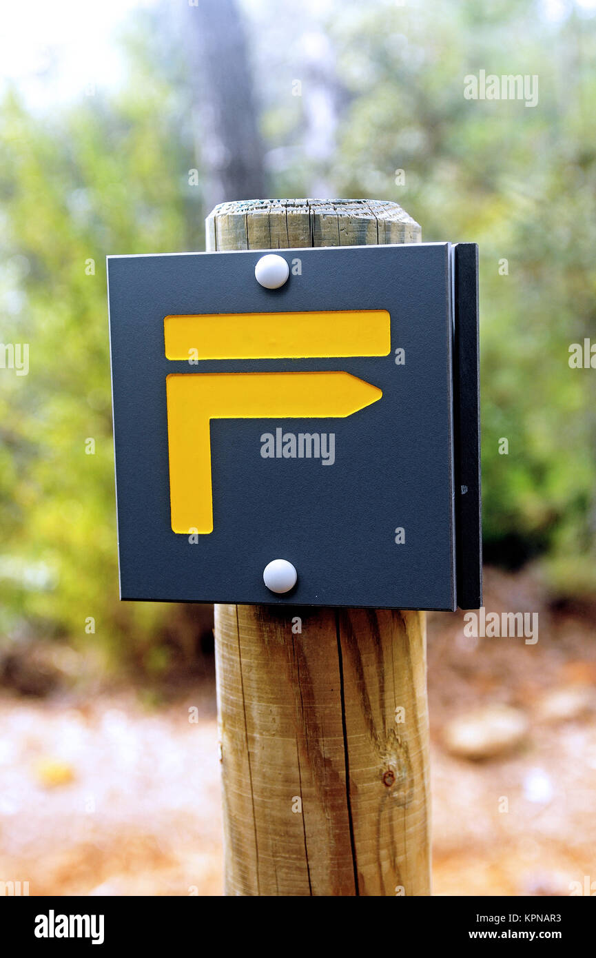 Sign indicating the direction Stock Photo - Alamy