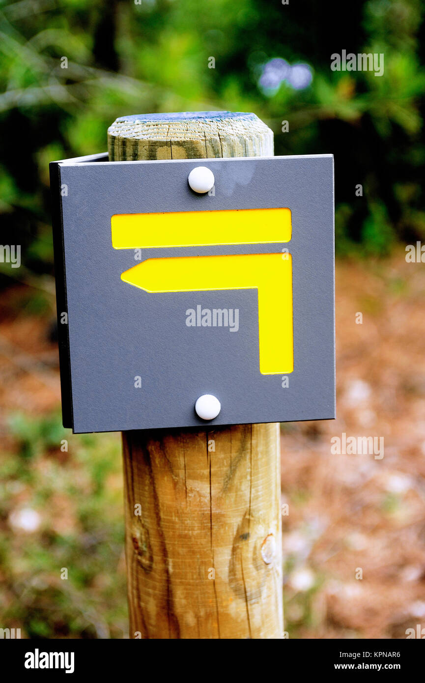 Sign indicating the direction Stock Photo - Alamy