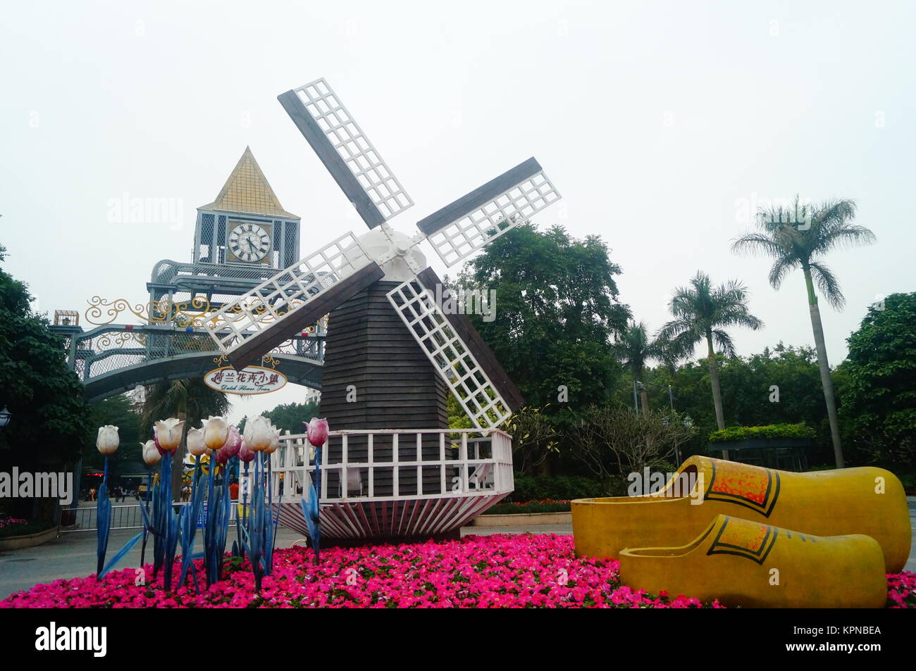 Shenzhen, China: the scenery of the flower Town of Holland Stock Photo ...