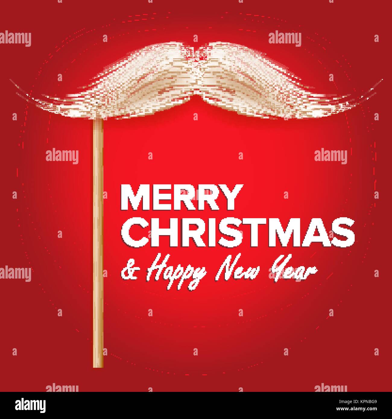 Santa s Mustache Vector. Classic Christmas Realistic White Mustache ...