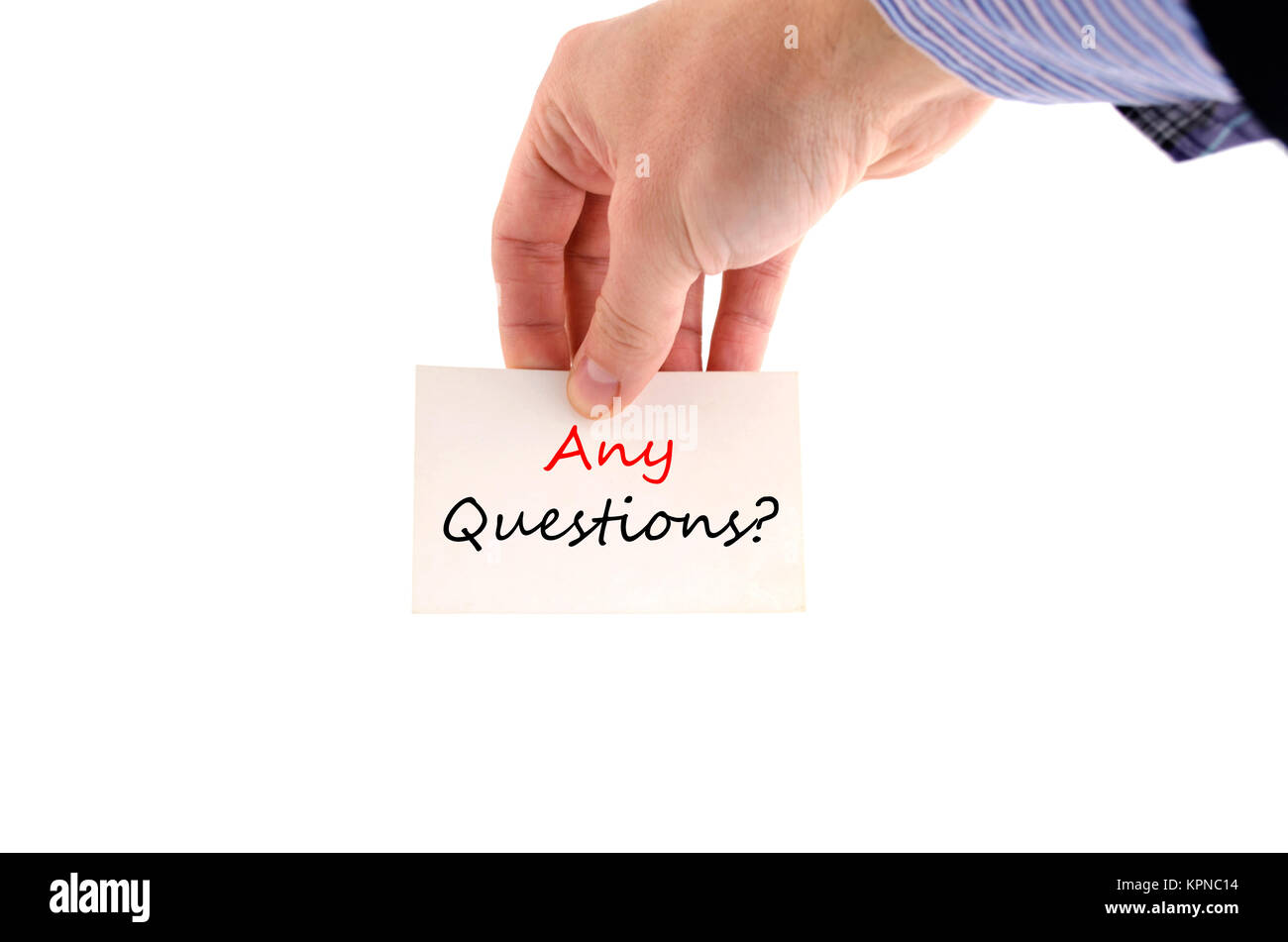 Any questions text concept Stock Photo - Alamy