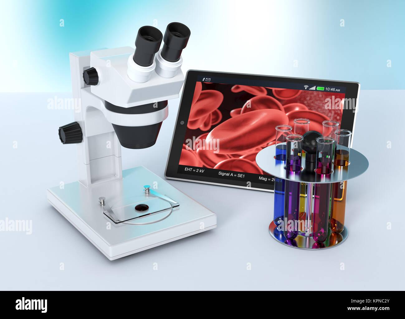 microscope, concept of scientific research and new technologies Stock ...