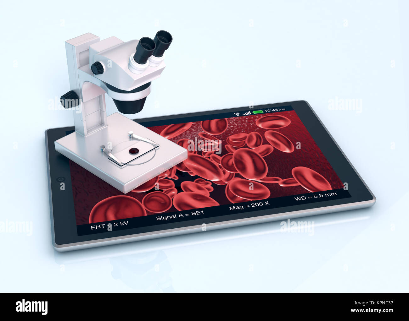 microscope, concept of scientific research and new technologies Stock ...