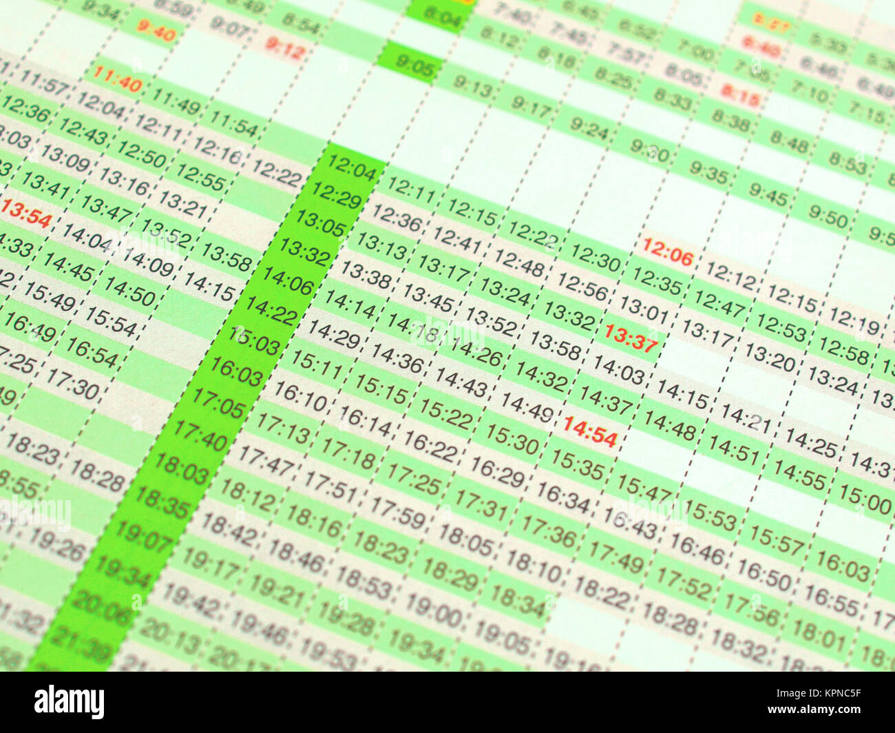 Metro train time table hi-res stock photography and images - Alamy