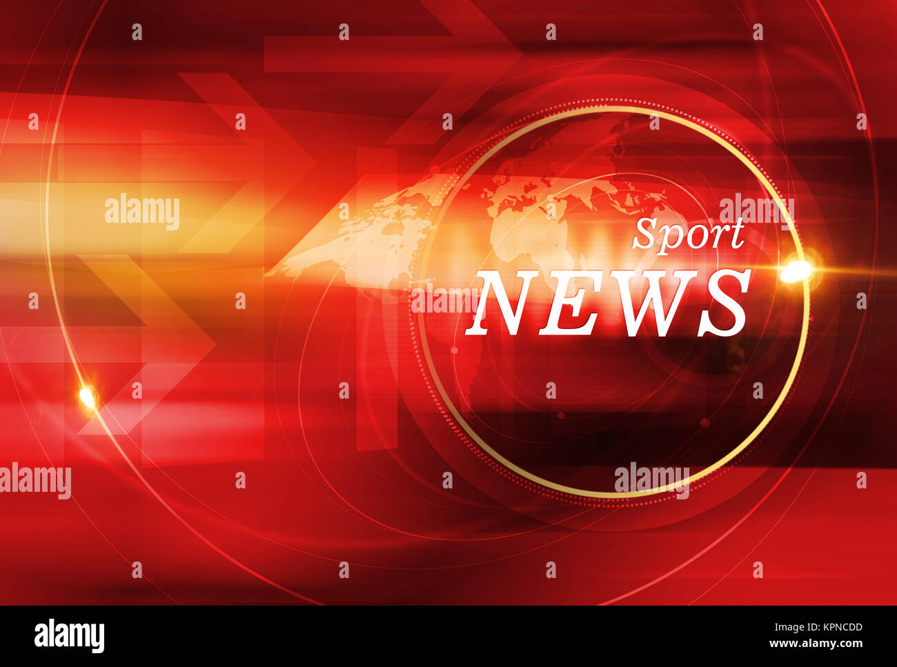 Graphical Sport News background with Lens Flare Stock Photo - Alamy