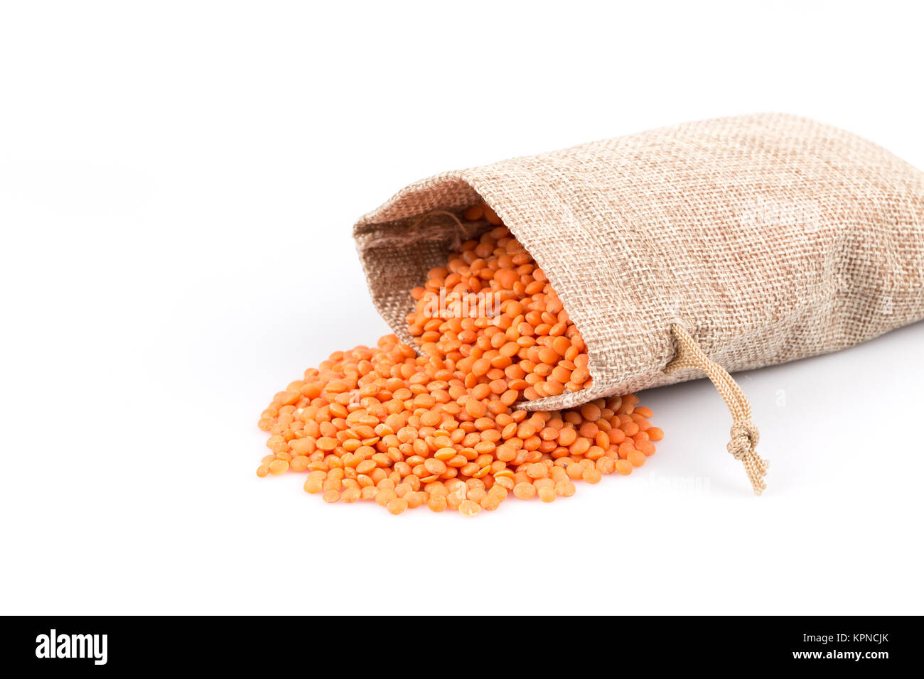 Sack of red lentils isolated hi-res stock photography and images - Alamy