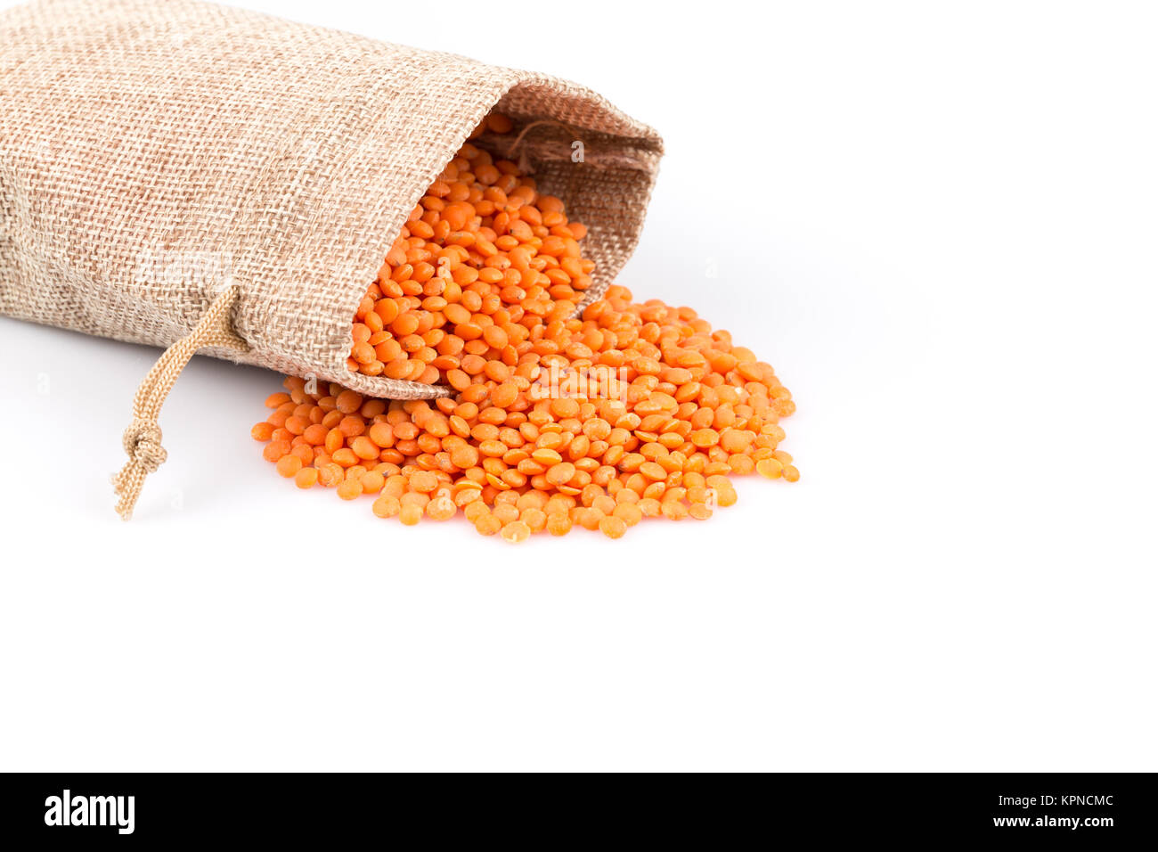 Sack of red lentils isolated hi-res stock photography and images - Alamy