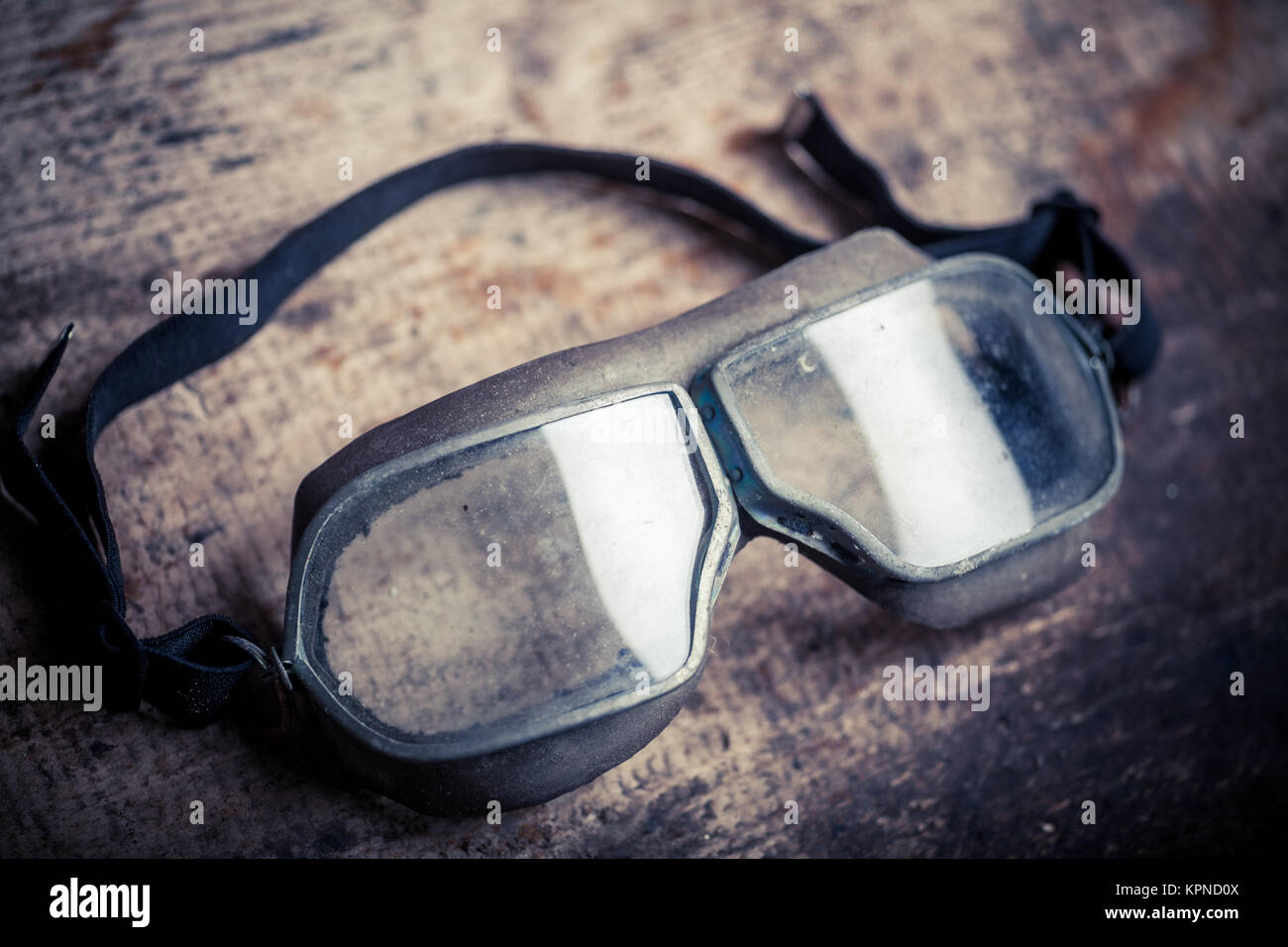 Used old goggles Stock Photo - Alamy